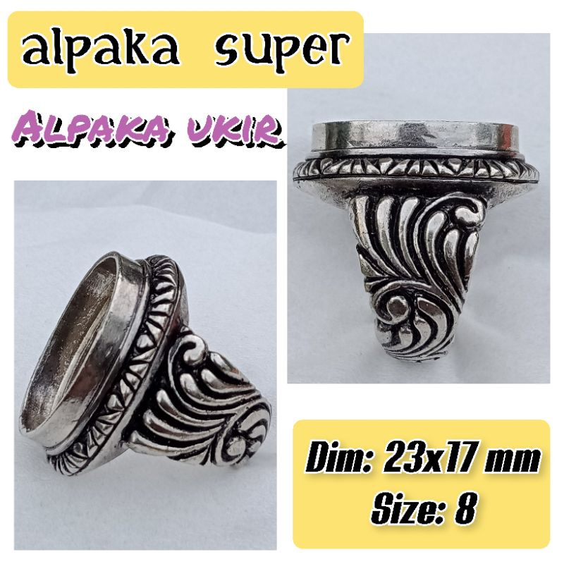 Jual emban batu akik dan permata alpaka super alpaka bakar.87 | Shopee ...