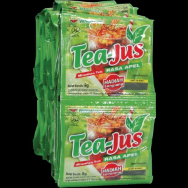 Jual TEA-JUS MINUMAN TEH INSTANT APEL PCK 60x7g | Shopee Indonesia