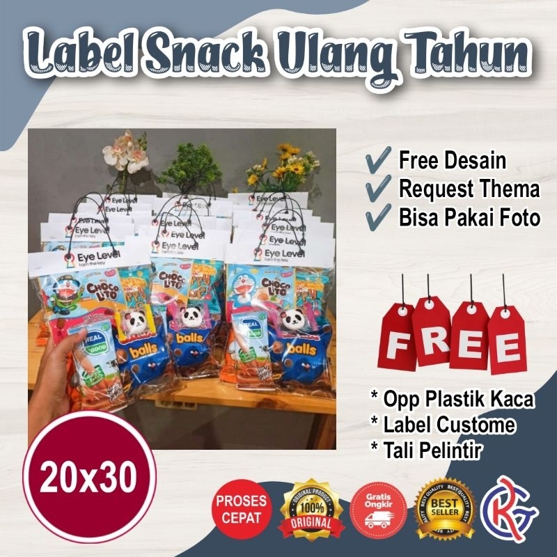 Jual PLASTIK LABEL ULANG TAHUN CUSTOM | Shopee Indonesia