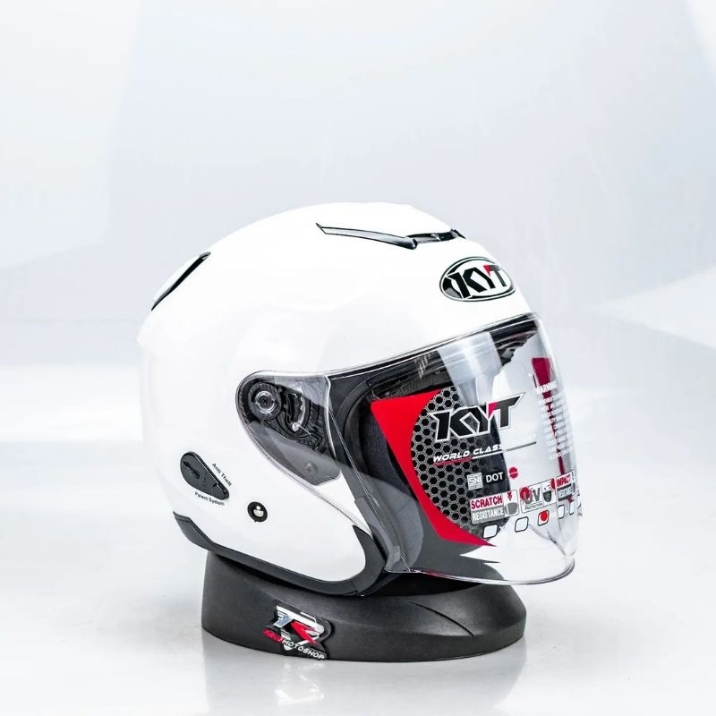 Jual Helm KYT Kyoto White Solid / KYT Kyoto Putih / Original | Shopee ...