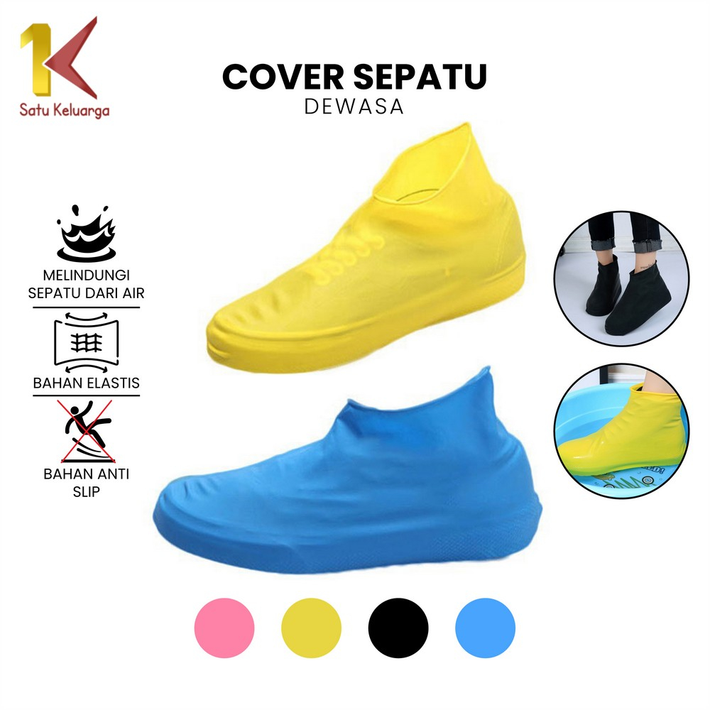 Jual Satu Keluarga Cover Sepatu Anti Air Unisex Bahan Karet Silikon ...