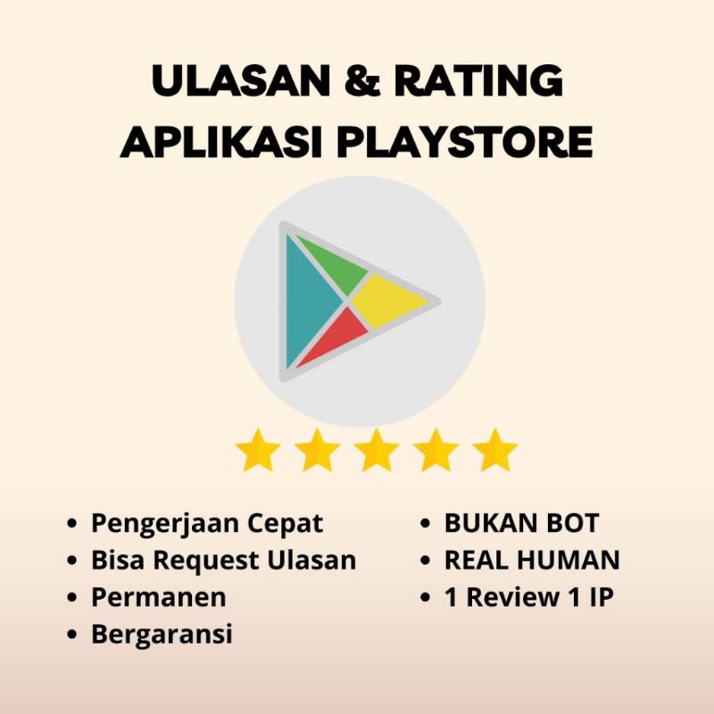 Jual Ulasan Download dan Riview Aplikasi PlayStore Bintang 5/ulasan ...