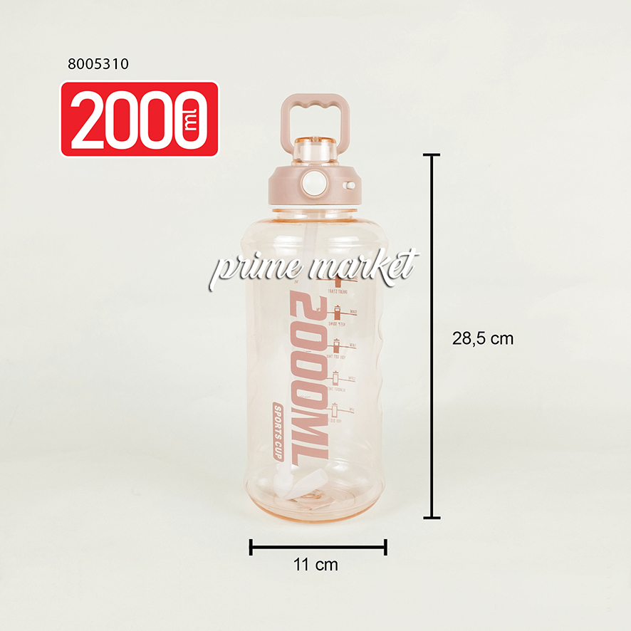 Jual Botol Minum Sedotan 2 Liter Botol Minum Aesthetic 1 Liter Botol Air Minum 1000ml Botol ...