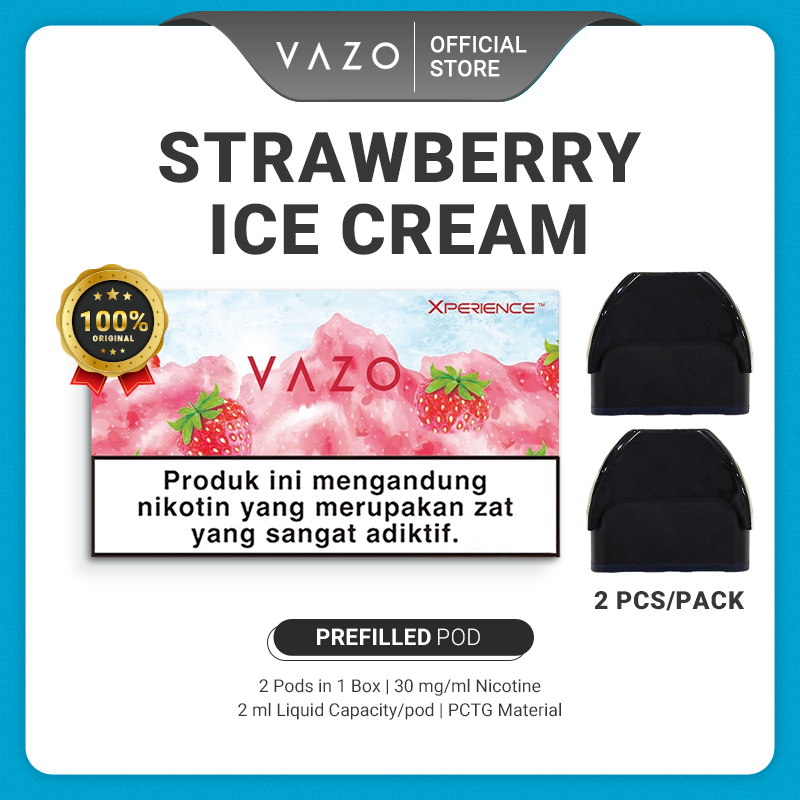 Jual VAZO Zippo Vape Pod-Strawberry Ice Cream(2 Pods) | Shopee Indonesia
