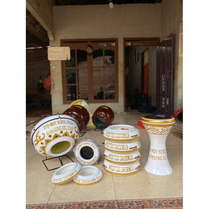Jual FULLSET ALAT HADROH REBANA JEPARA MOTIF UKIR (FREE CUSTOM LOGO ...