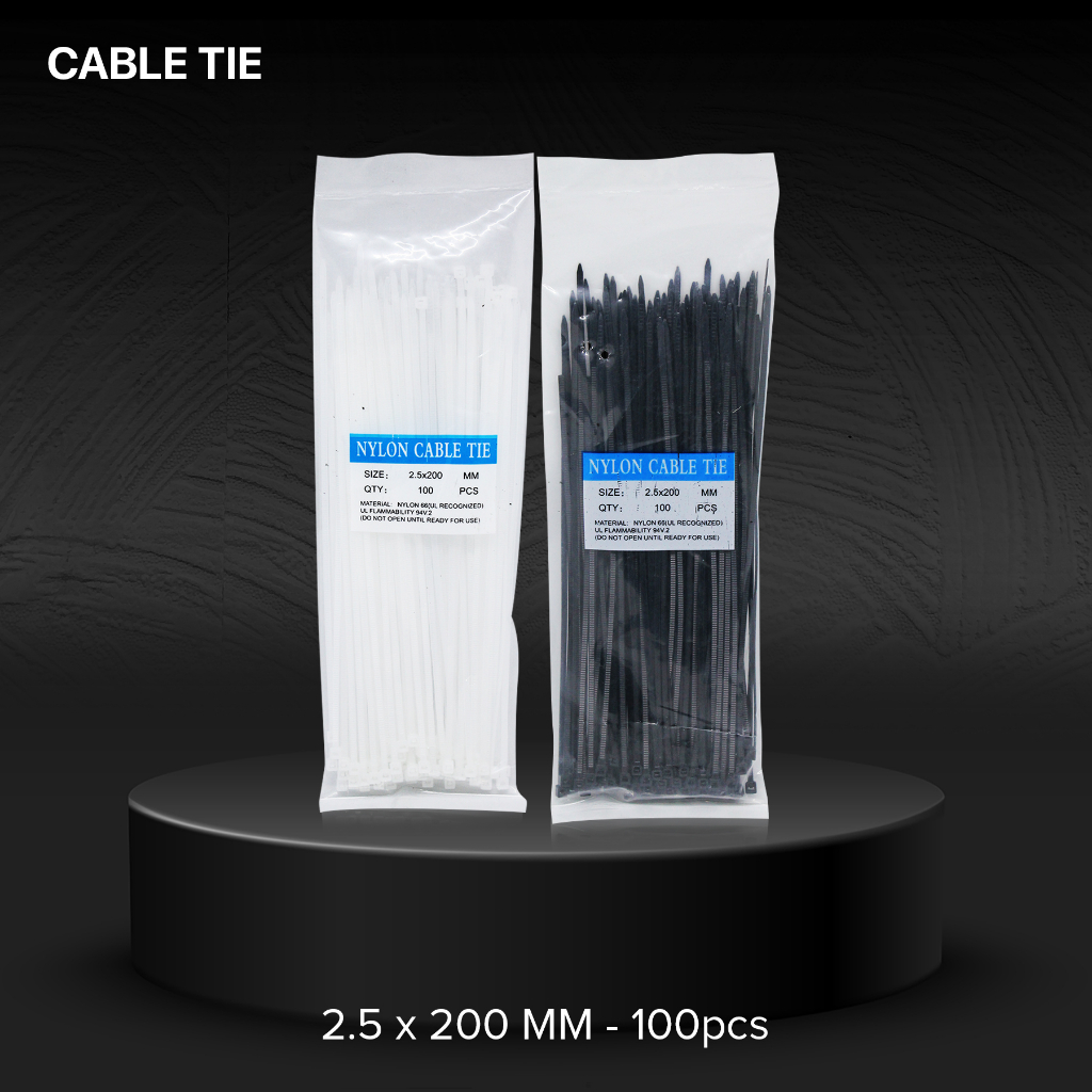 Jual Nylon Kabel Ties 20cm isi 100pcs Cable Tie Insulock 2.5x200mm 20 ...