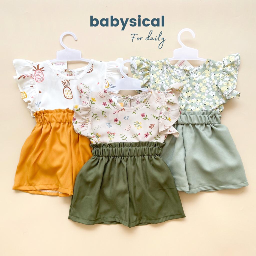 Jual BABYSICAL 1-6 Tahun HYURA SET - Set Baju Anak Perempuan Lucu Rayon ...