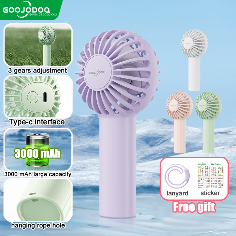 Jual Goojodoq 3000mAh KIPAS ANGIN MINI GENGGAM Cute / Kipas Lipat ...