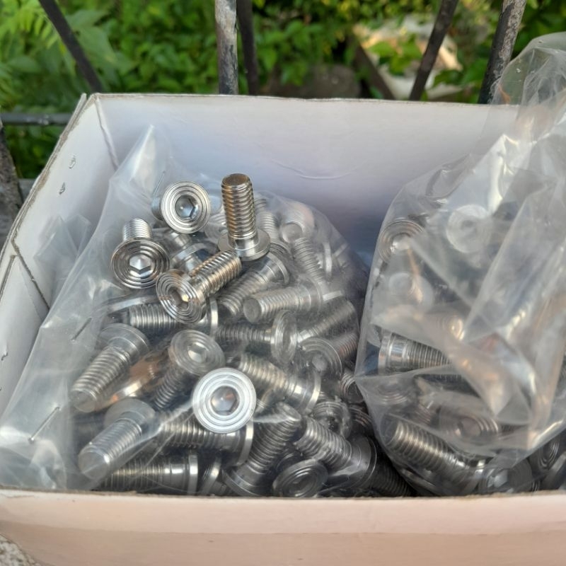 Jual baut piringan stenlis baut l 12 m8 model slim stenlis good quality | Shopee Indonesia