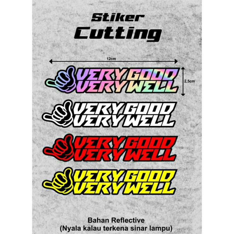 Jual stiker cutting VERY GOOD VERY WELL | Shopee Indonesia