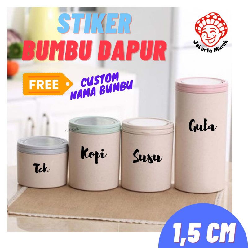 Jual CUTTING STICKER PANTRY LABEL / STIKER TOPLES / STIKER BUMBU DAPUR ...