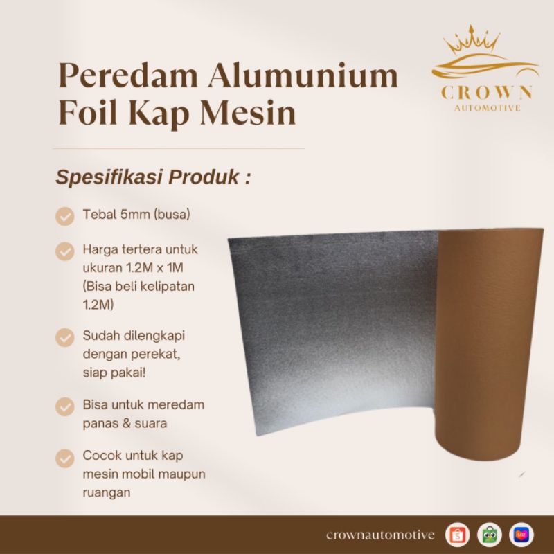 Jual Peredam Kap Mesin Mobil + Lem / Peredam Panas Kap Mesin Mobil 1 ...