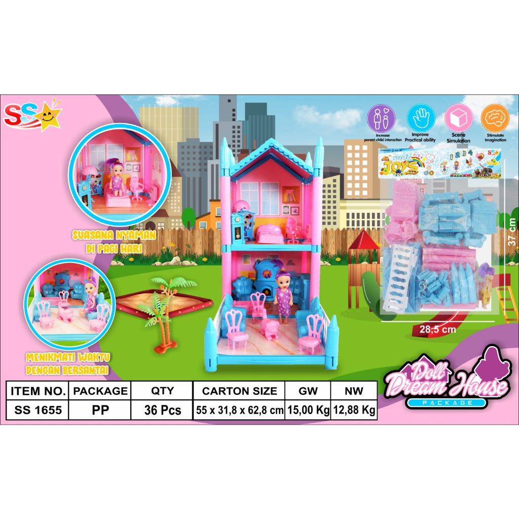 Jual MAINAN ANAK RUMAH BARBIE KEMASAN KANTONG SS1655 / MAINAN DREAM ...