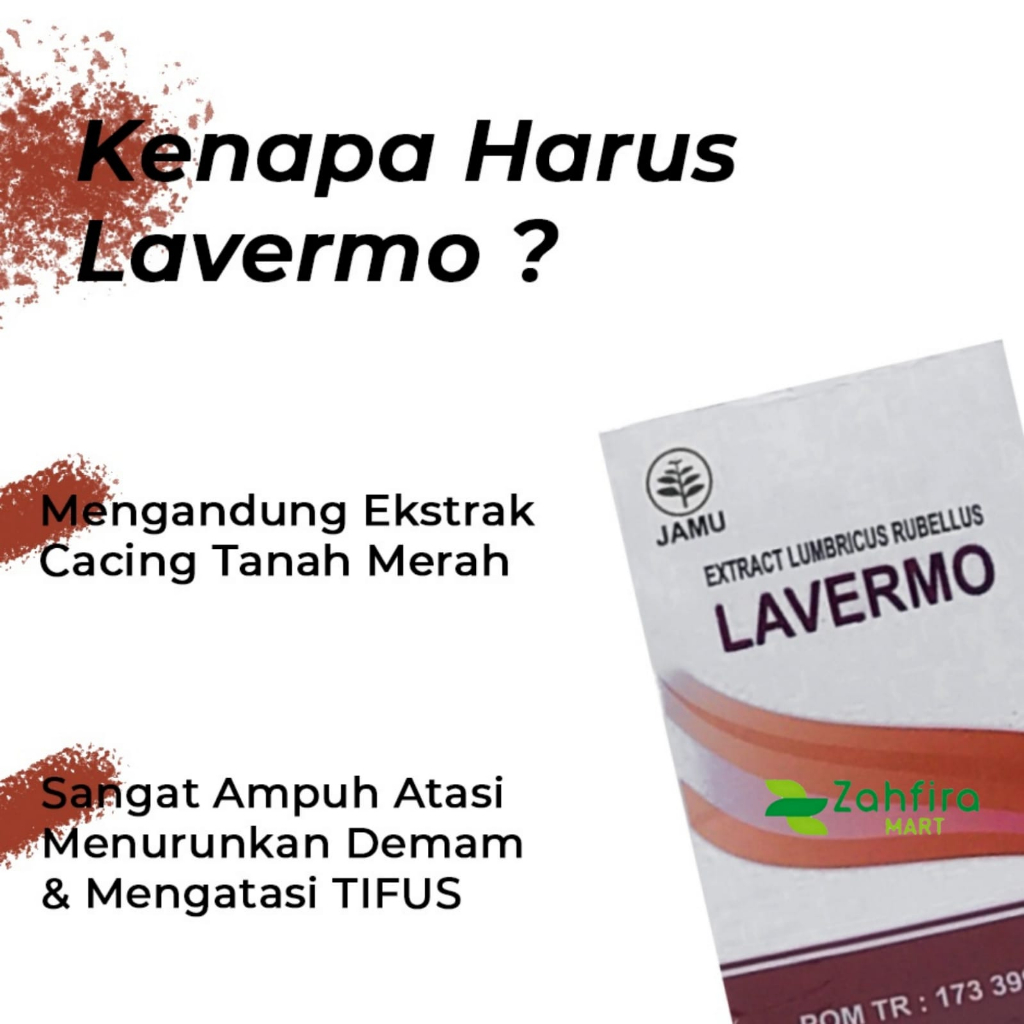 Jual OBAT CACING - OBAT TYFUS TIFUS DEMAM - LAVERMO 30KP Original ...