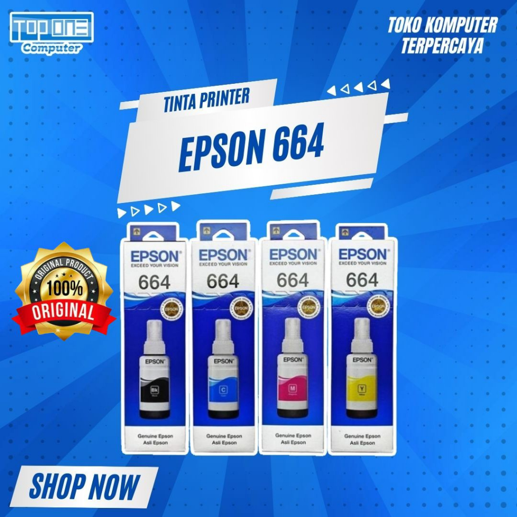 Jual Tinta Epson 664 Original L120 L121 L100 L360 L565 | Shopee Indonesia