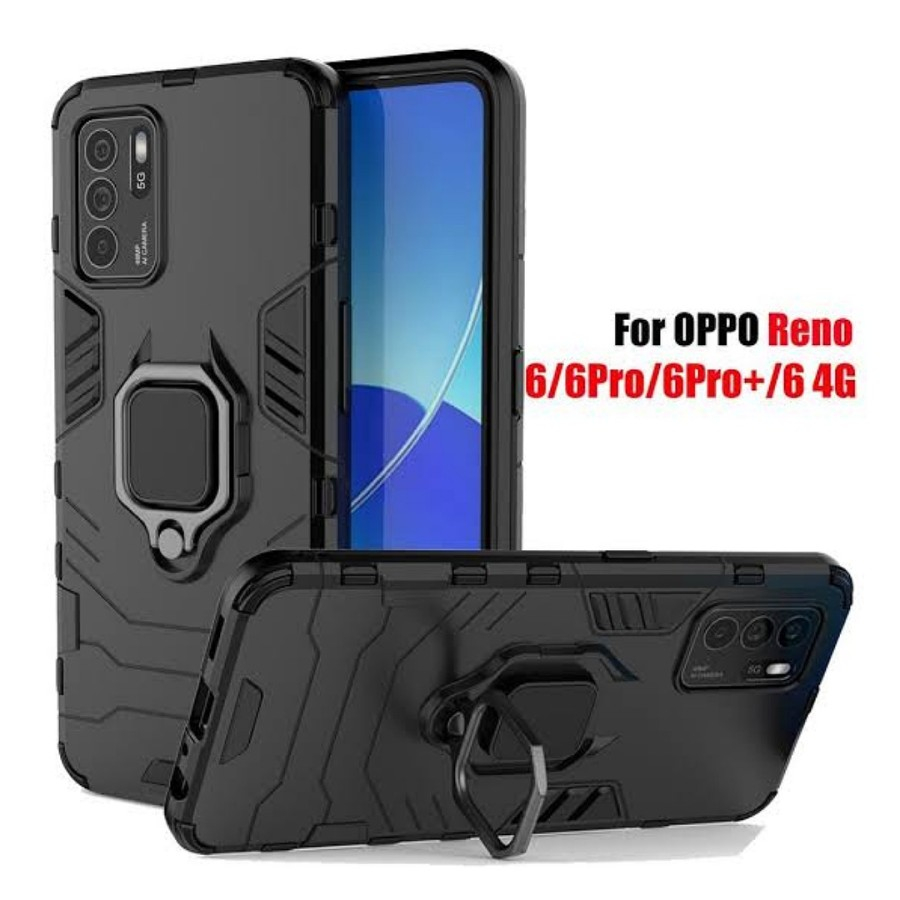 Jual CASE OPPO RENO 6 4G 5G / RENO 6 PRO RUGGED ARMOR ROBOT STANDING ...