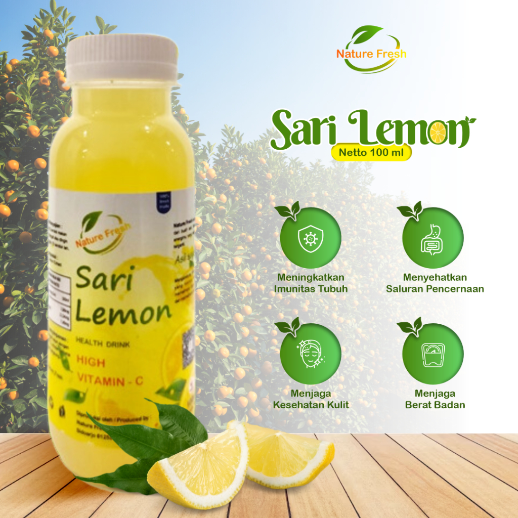Jual Sari Lemon Asli 100 ml "Nature Fresh" - Lemon Peras - Air Lemon ...