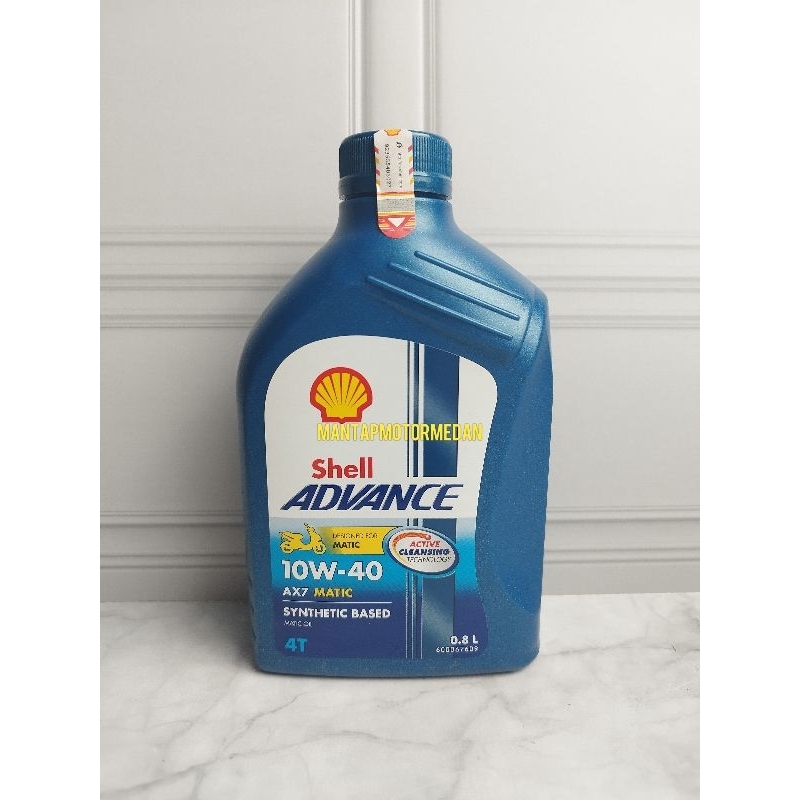 Jual Oli Mesin Motor Shell Advance AX7 Biru Matic 10W 40 0.8 Liter ...