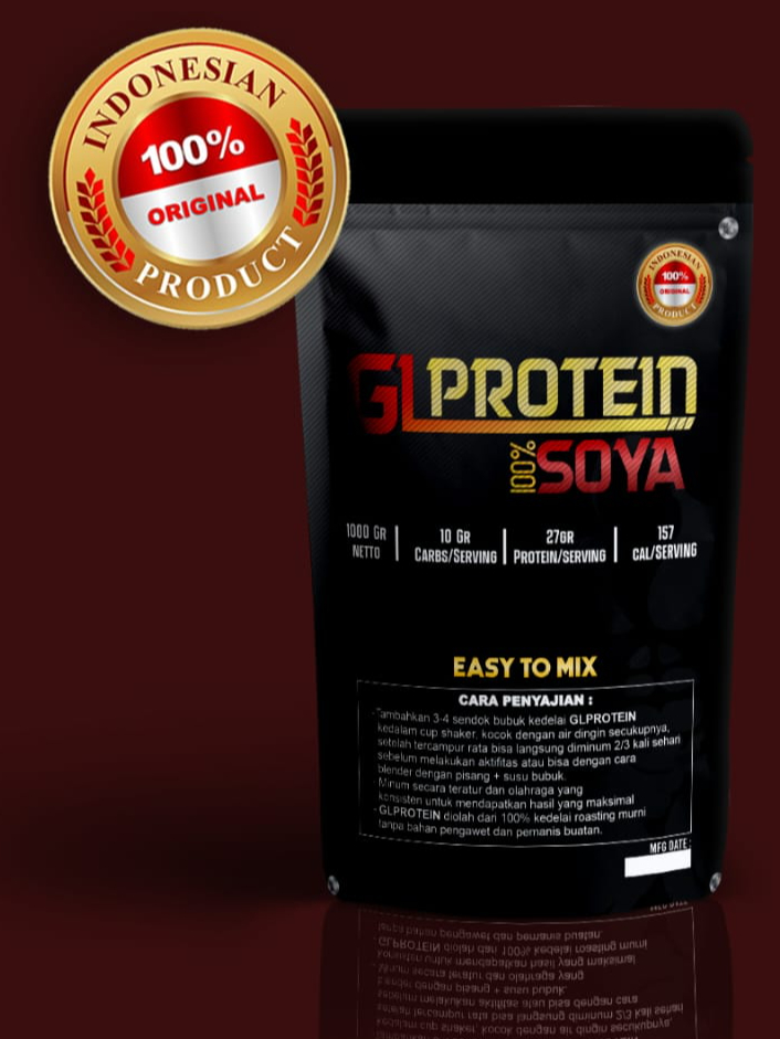 Jual Whey GL PROTEIN, Bubuk Kedelai Murni 100%, Kemasan 1000Gram/1KG ...