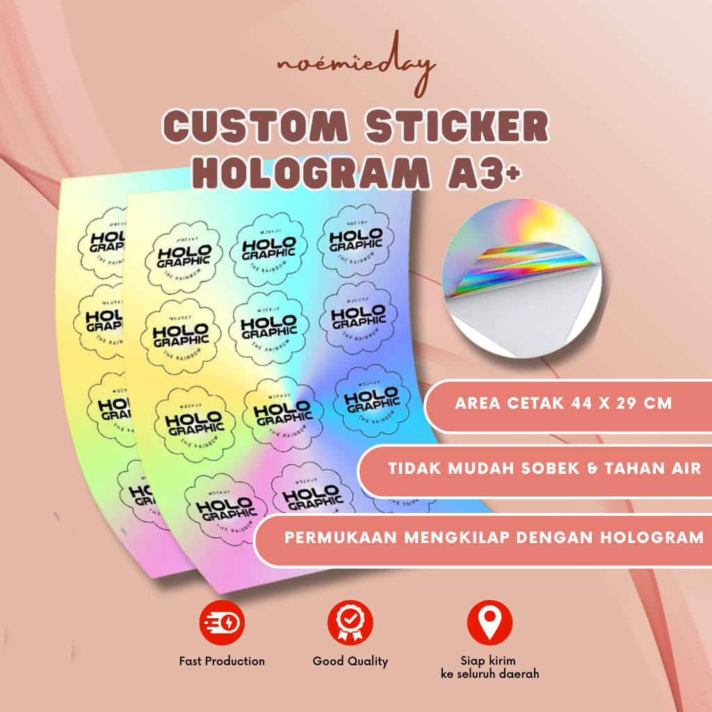 Jual Stiker Hologram Custom / Cetak Sticker Custom A3 | Shopee Indonesia