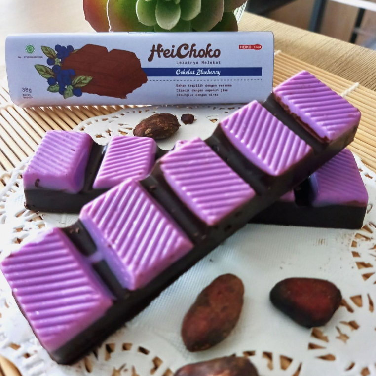 Jual Heichoko Coklat Blueberry Bar Batang | Shopee Indonesia