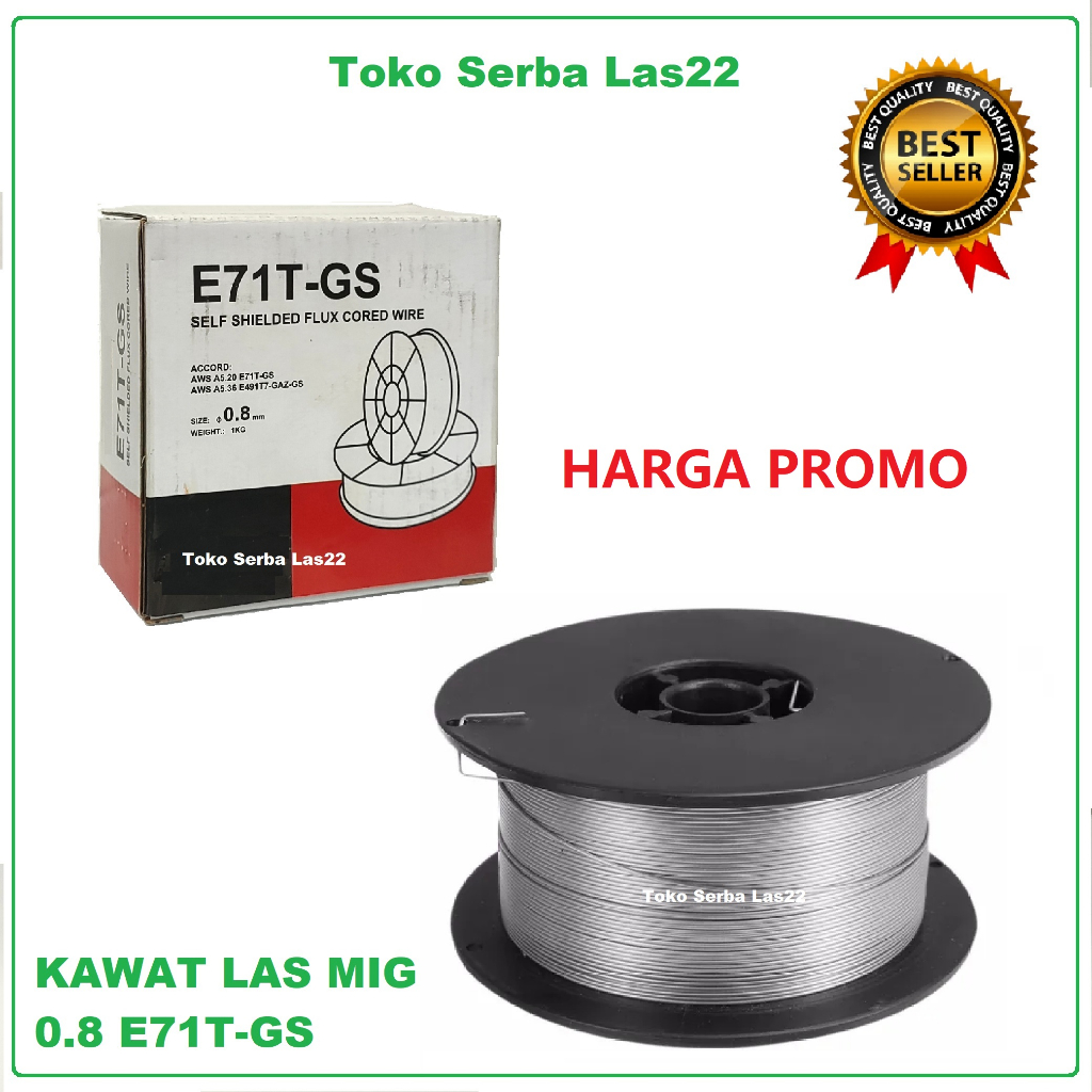 Jual Kawat Las Flux Core Wire MIG 0.8MM 1.0 mm 5Kg E71T-GS/SXJ50T-G Tanpa Gas CO2 | Shopee Indonesia