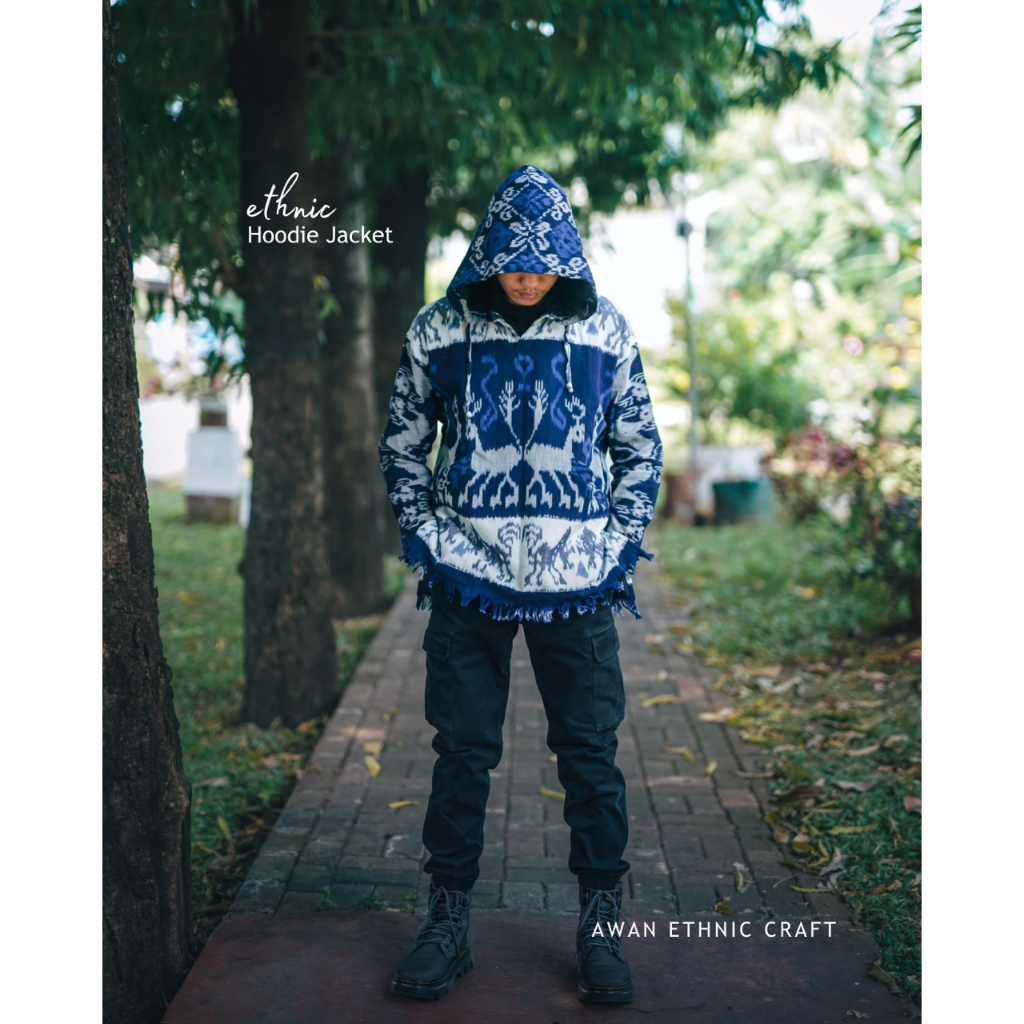 Jual Jaket Hoodie Tenun Etnik Pria Wanita | Shopee Indonesia