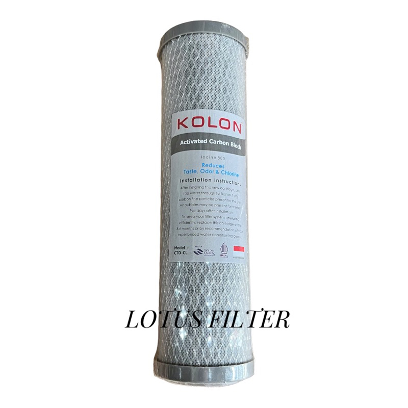 Jual CTO Carbon Block 10” Kolon / Cartridge Filter Air Karbon Jaring 10 ...