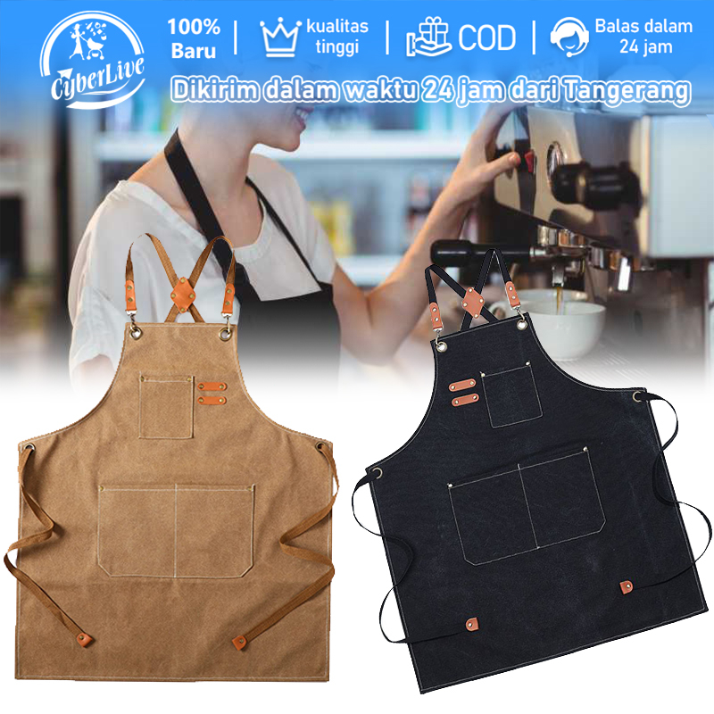 Jual Apron Barista Bartender Chef Hairdressing Apron Catering Untuk ...
