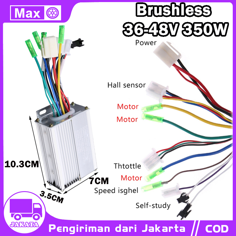 Jual Xo 36V/48V 350W Brushless Motor Controller DC Motor Regulator ...