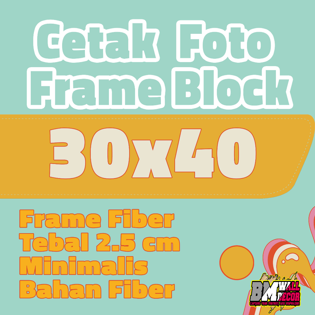 Jual CETAK FRAME BLOCK UKURAN 30X40 CM | Shopee Indonesia