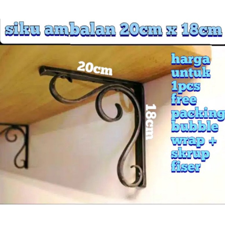 Jual BESI SIKU PENYANGGA RAK DINDING/KAYU AMBALAN TERMURAH | Shopee ...