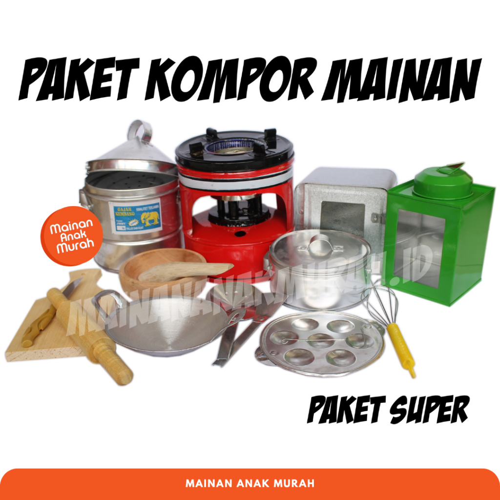 Jual Paket Kompor Mainan Mini Minyak Tanah Super Lengkap Jadul Dari