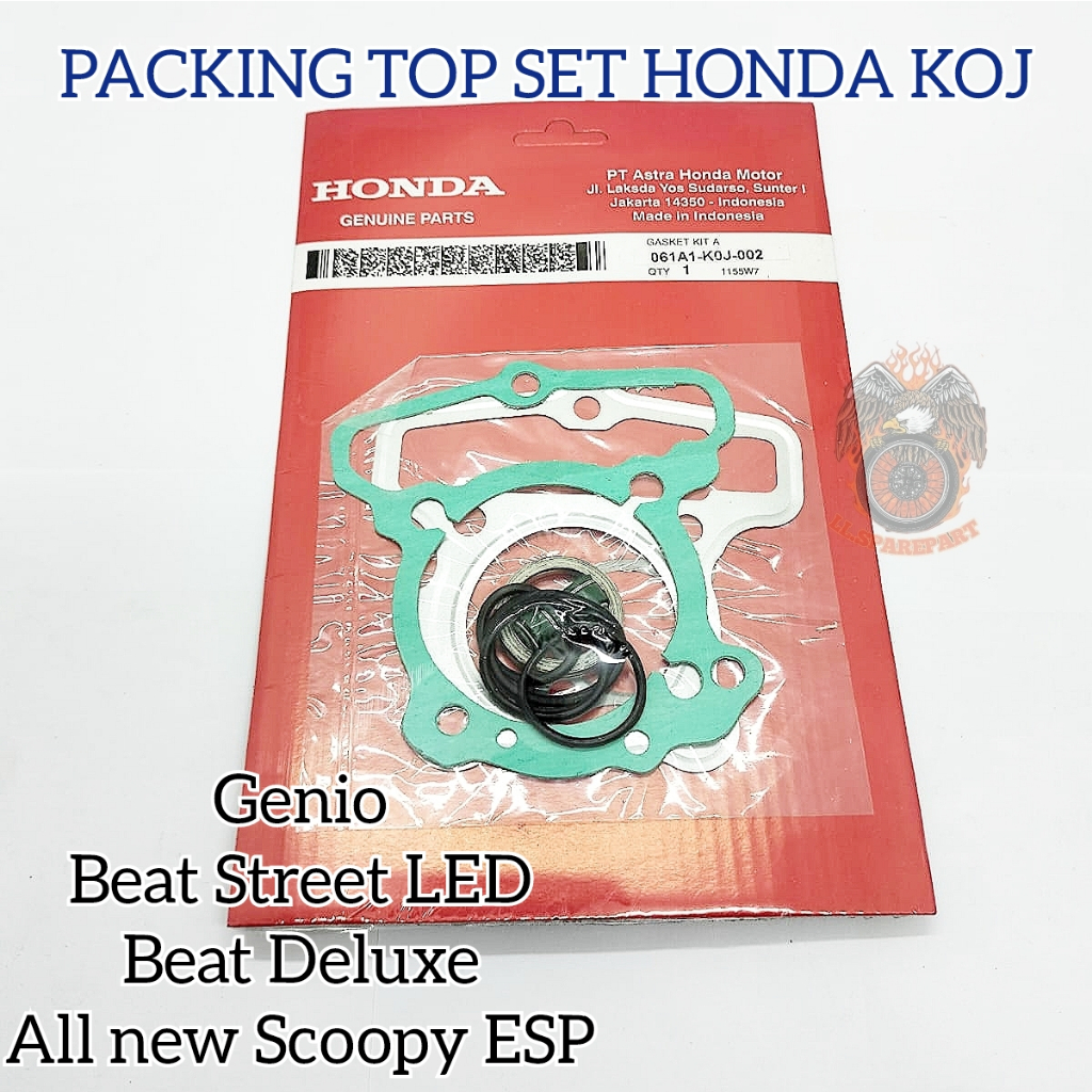 Jual PACKING TOP SET LENGKAP HONDA KOJ KUALITAS ASLI ORIGINAL HONDA GASKET PAKING TOPSET GENIO ...