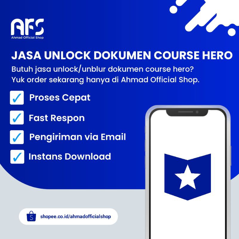Jual JASA UNLOCK/UNBLUR DOKUMEN COURSE HERO | Shopee Indonesia