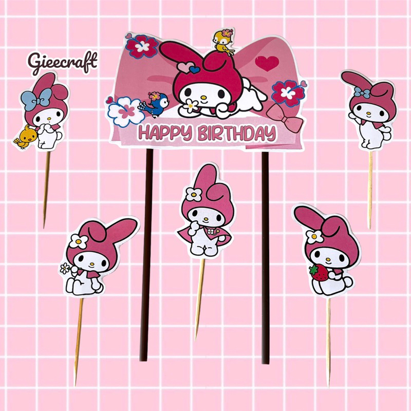 Jual Cake Topper MY MELODY / Topper Cake MY MELODY / Hiasan Kue MY ...