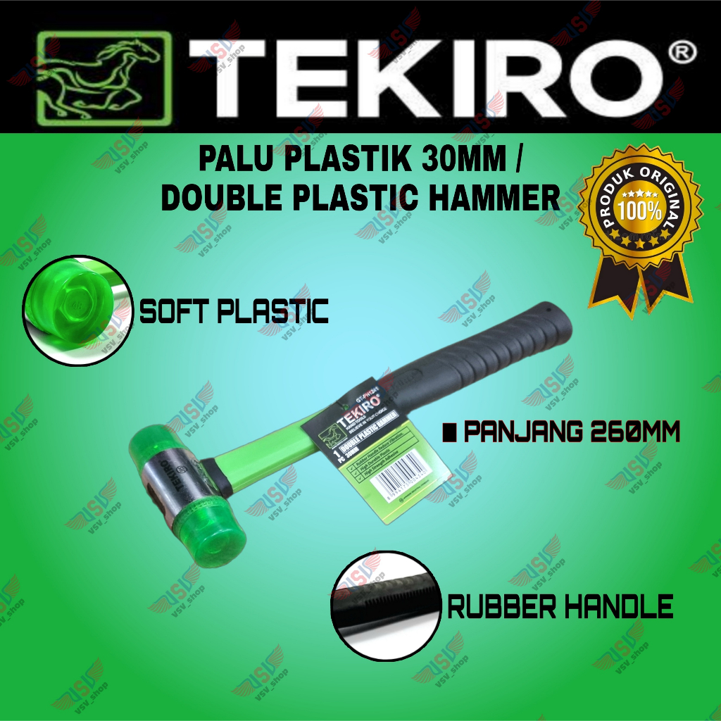 Jual TEKIRO Palu Plastik 30mm Double Plastic Hammer TEKIRO | Shopee ...