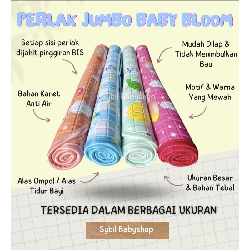 Jual Alas Ompol Perlak Karet Jumbo Bayi Waterproof Perlak Pangku Travel ...