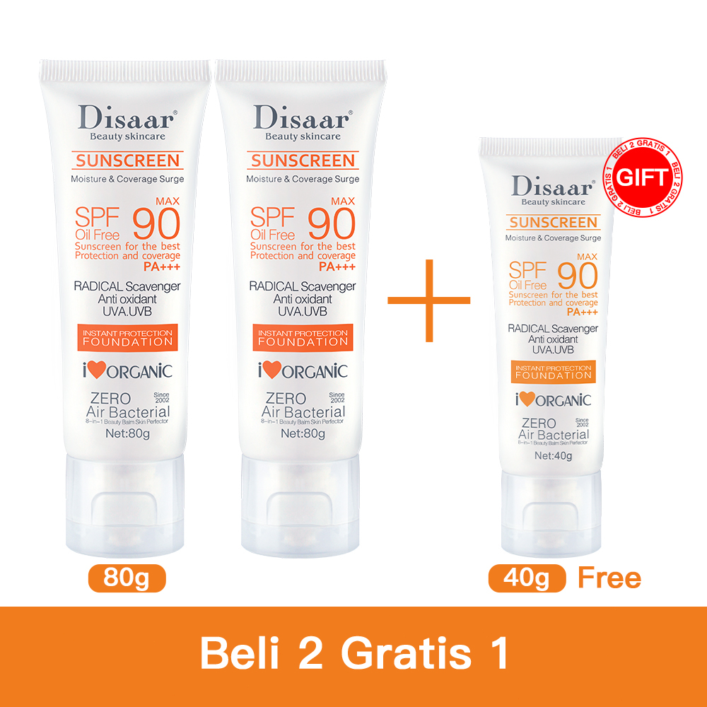 Jual 【Beli 2 Gratis 1】Disaar SPF90 PA+++ Sunblock Badan Krim Sunscreen ...