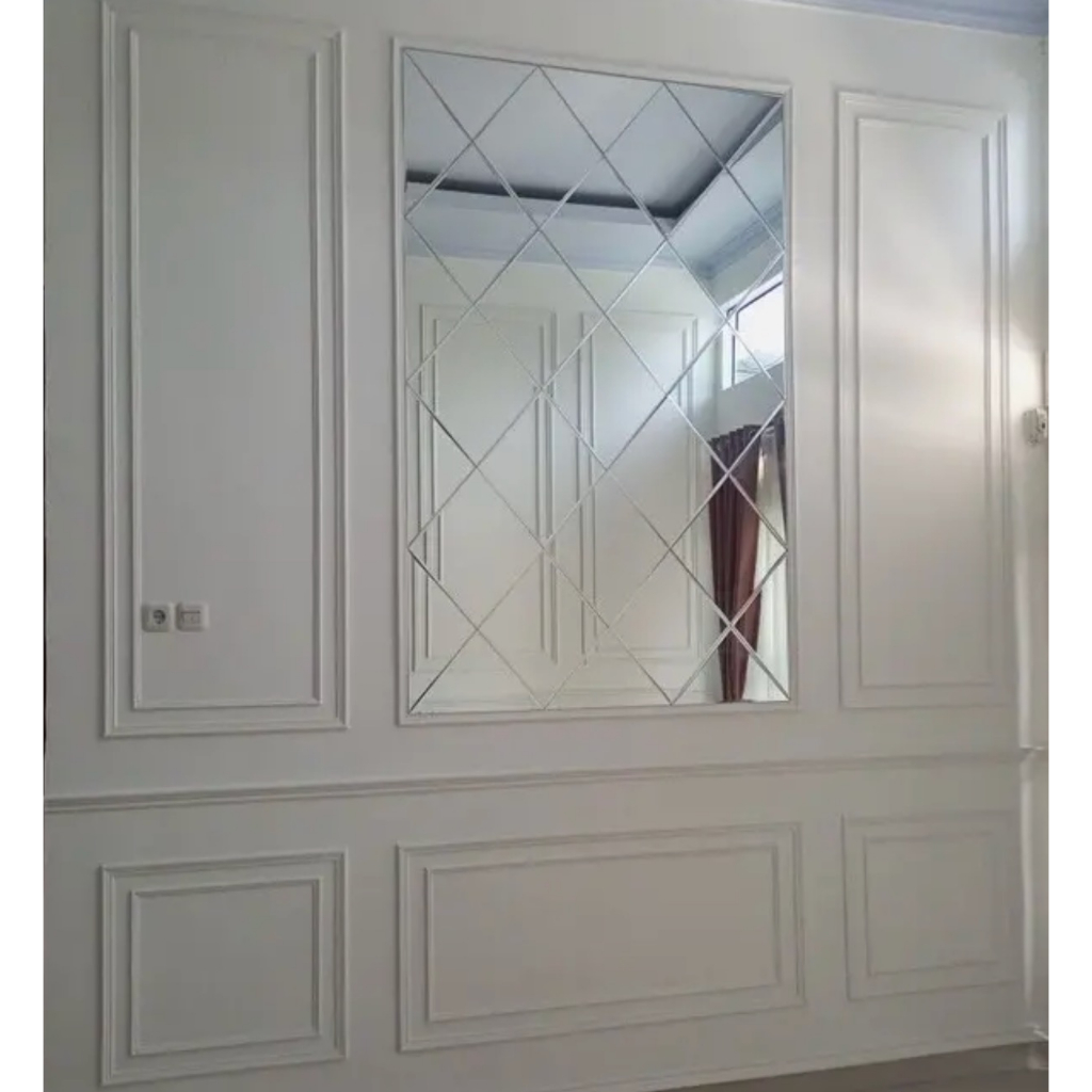 Jual Paket Cermin Kaca Custom Ukuran 112x84cm Kaca Tempel Non Bevel ...