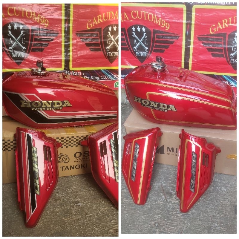 Jual SANDANGAN GL100 GL 125 TANGKI BENSIN HONDA GL CEPEK SET KEMPOLAN ...