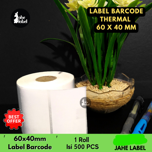 Jual stiker label thermal 60x40 500 pcs | Shopee Indonesia
