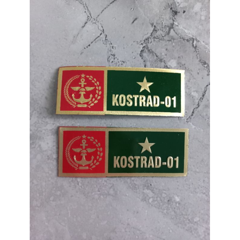 Jual STICKER PLAT KOSTRAD 01 - STICKER PLAT KOSTRAD 01 TIMBUL - KECIL ...