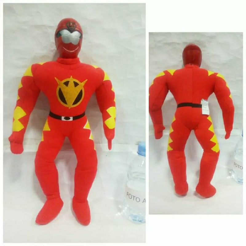 Jual Boneka Mighty Morphin Power Rangers Red Super Sentai Henshin Merah ...