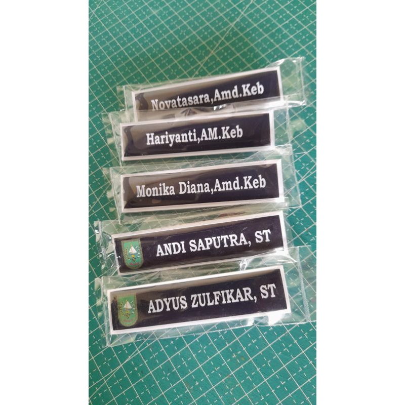Jual [COD]Name Tag / Nama Dada / Bed Name Dada / Nametag Resin ...