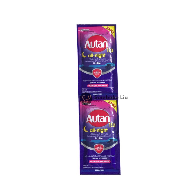 Jual Autan Lotion Anti Nyamuk Autan Sachet 6ml Renteng Isi 12pc Sachet ...