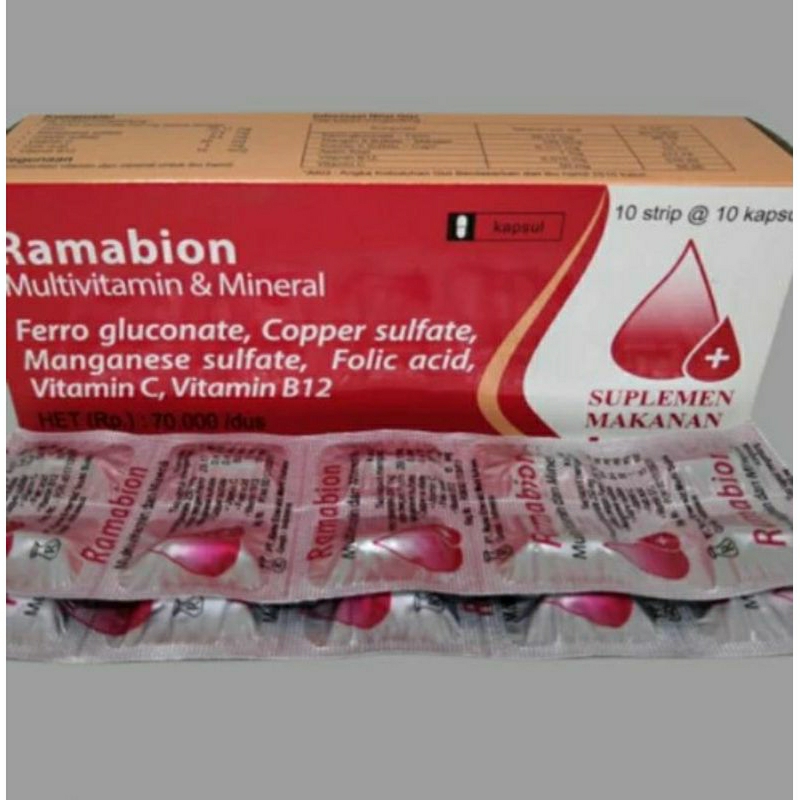 Jual Ramabion Multivitamin & Mineral/Harga perlembar ED 10-2025 ...