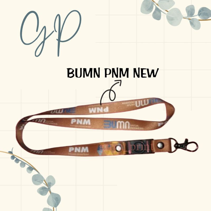 Jual LANYARD BUMN PNM NEW COKLAT /TALI ID CARD BUMN PNM COKLAT | Shopee ...