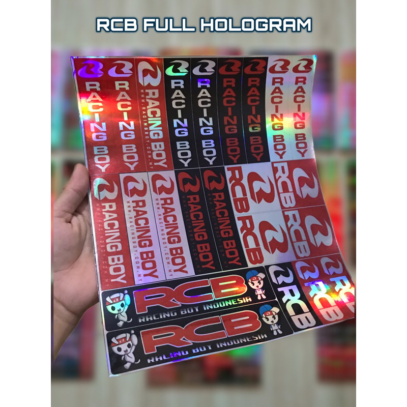 Jual STICKER RACING PACK STIKER MOTOR HOLOGRAM RCB ISI 28pcs | Shopee ...