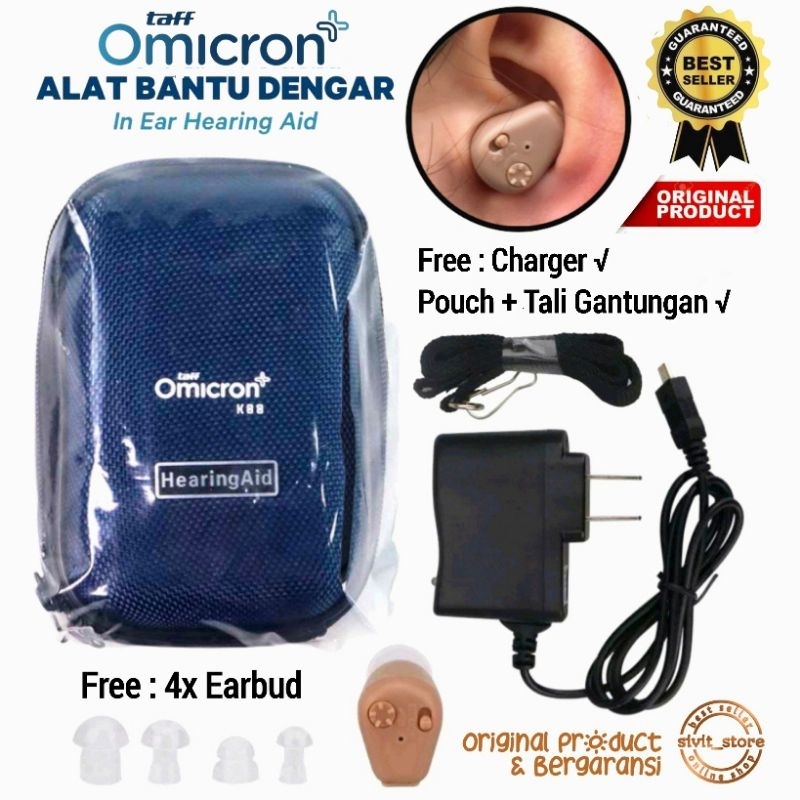 Jual Original Hearing Aid Alat Bantu Dengar Omicron K88 Garansi 1Bulan ...